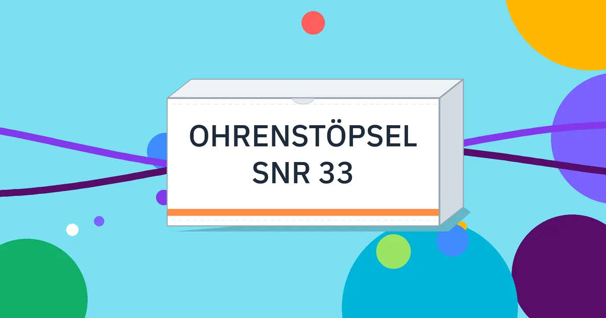 Symbolbild: Packung mit der Aufschrift OHRENSTÖPSEL SNR 33 (PZN 11349208) – Verfügbarkeit und Bezug in Apotheken in Frankfurt am Main