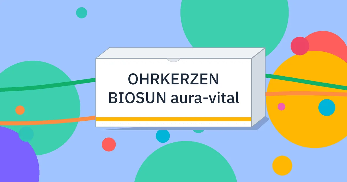 Symbolbild: Packung mit der Aufschrift OHRKERZEN BIOSUN aura-vital (PZN 16235277) – Verfügbarkeit und Bezug in Apotheken in Frankfurt am Main