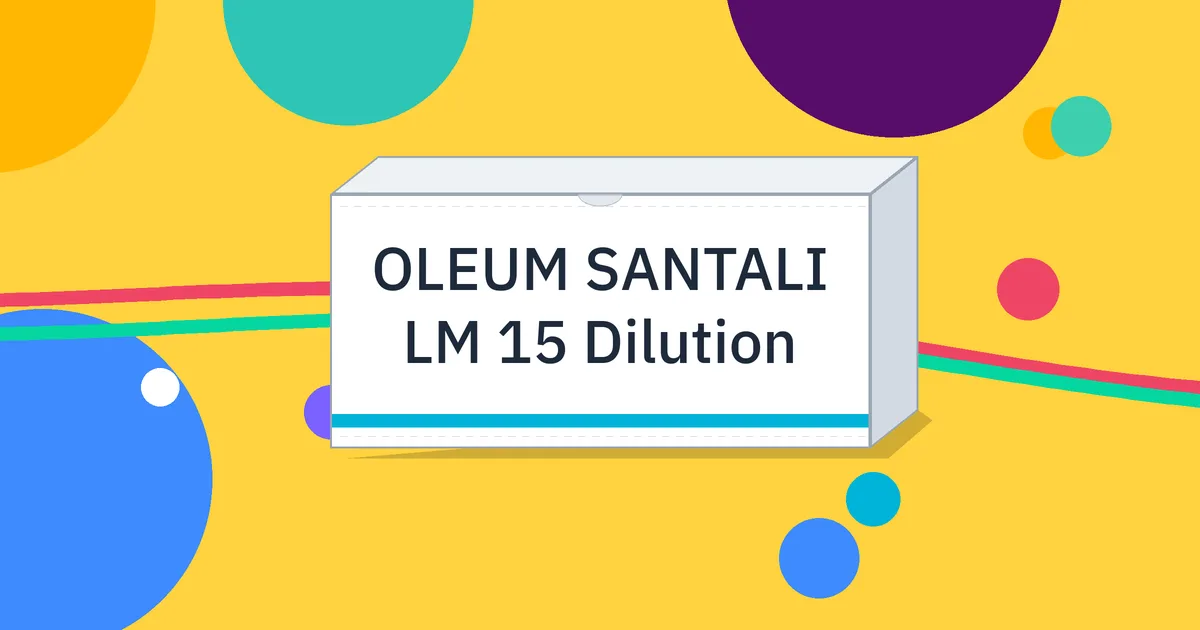 Symbolbild: Packung mit der Aufschrift OLEUM SANTALI LM 15 Dilution (PZN 13623323) – Verfügbarkeit und Bezug in Apotheken in Frankfurt am Main