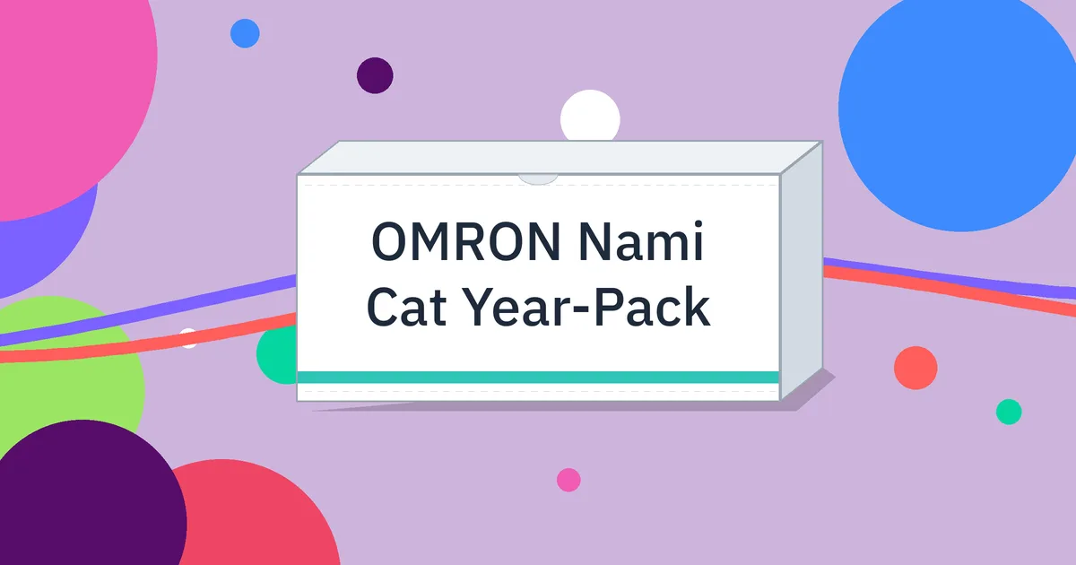 Symbolbild: Packung mit der Aufschrift OMRON Nami Cat Year-Pack (PZN 16871501) – Verfügbarkeit und Bezug in Apotheken in Frankfurt am Main