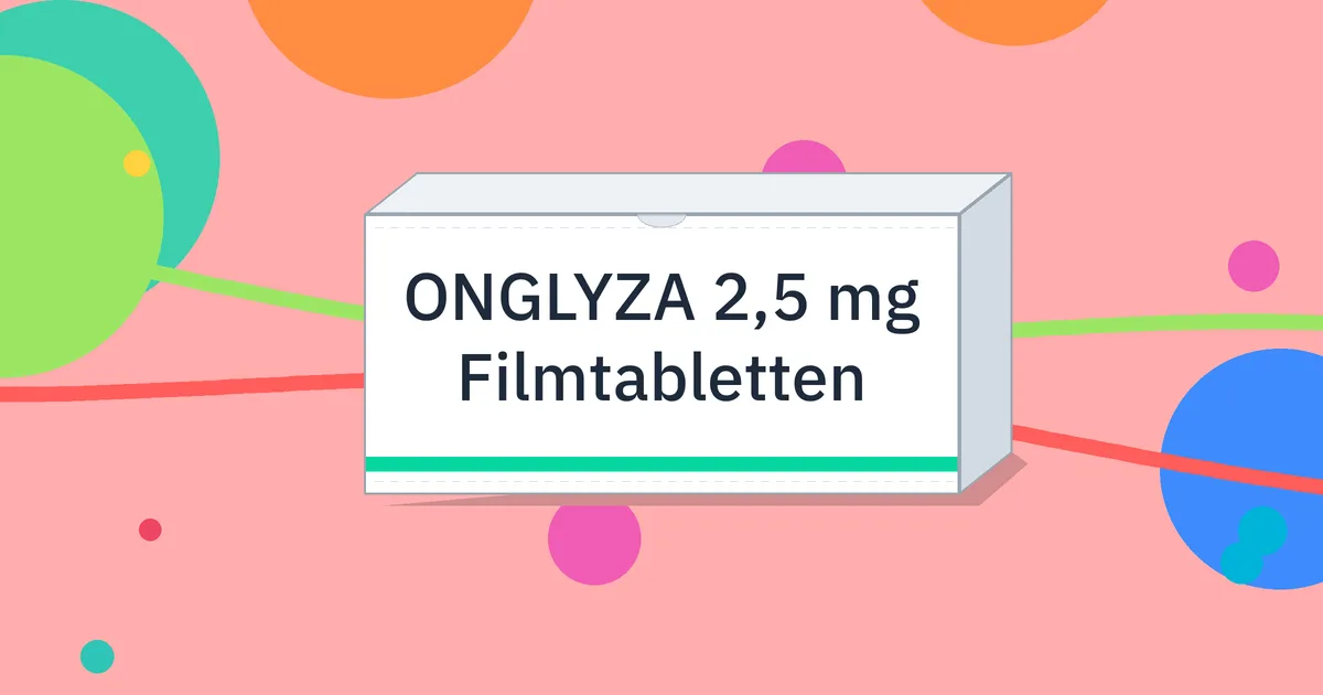Symbolbild: Packung mit der Aufschrift ONGLYZA 2,5 mg Filmtabletten (PZN 01754072) – Verfügbarkeit und Bezug in Apotheken in Frankfurt am Main