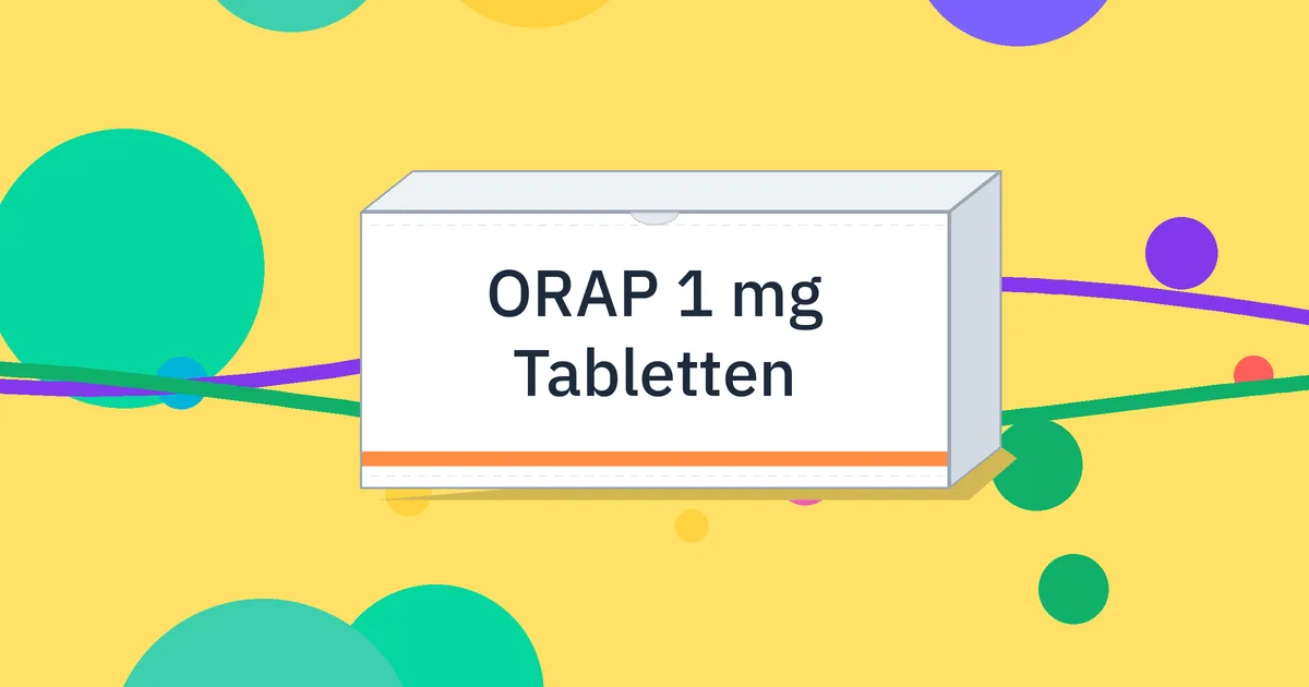 Symbolbild: Packung mit der Aufschrift ORAP 1 mg Tabletten (PZN 08743019) – Verfügbarkeit und Bezug in Apotheken in Frankfurt am Main