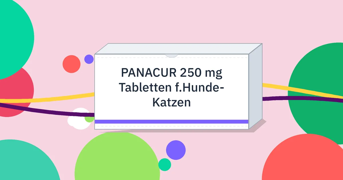 Symbolbild: Packung mit der Aufschrift PANACUR 250 mg Tabletten f.Hunde-Katzen (PZN 10205499) – Verfügbarkeit und Bezug in Apotheken in Frankfurt am Main