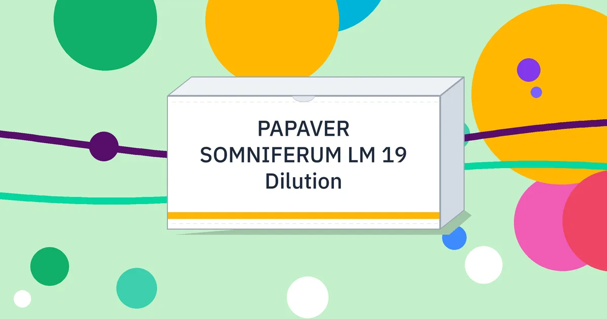 Symbolbild: Packung mit der Aufschrift PAPAVER SOMNIFERUM LM 19 Dilution (PZN 12975942) – Verfügbarkeit und Bezug in Apotheken in Frankfurt am Main