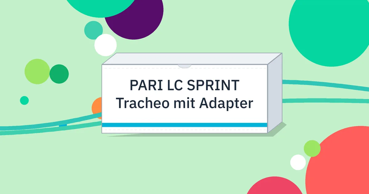 Symbolbild: Packung mit der Aufschrift PARI LC SPRINT Tracheo mit Adapter (PZN 18664491) – Verfügbarkeit und Bezug in Apotheken in Frankfurt am Main