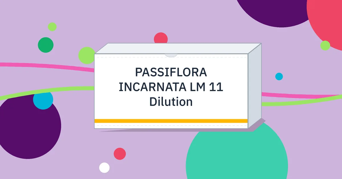 Symbolbild: Packung mit der Aufschrift PASSIFLORA INCARNATA LM 11 Dilution (PZN 12976769) – Verfügbarkeit und Bezug in Apotheken in Frankfurt am Main