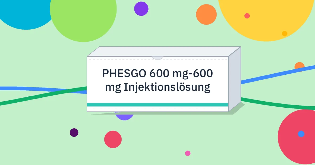 Symbolbild: Packung mit der Aufschrift PHESGO 600 mg-600 mg Injektionslösung (PZN 18850377) – Verfügbarkeit und Bezug in Apotheken in Frankfurt am Main