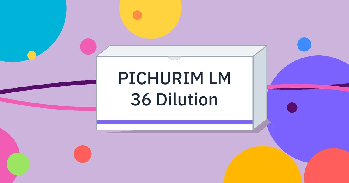 Symbolbild: Packung mit der Aufschrift PICHURIM LM 36 Dilution (PZN 13641350) – Verfügbarkeit und Bezug in Apotheken in Frankfurt am Main