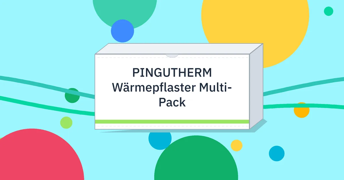Symbolbild: Packung mit der Aufschrift PINGUTHERM Wärmepflaster Multi-Pack (PZN 16239795) – Verfügbarkeit und Bezug in Apotheken in Frankfurt am Main