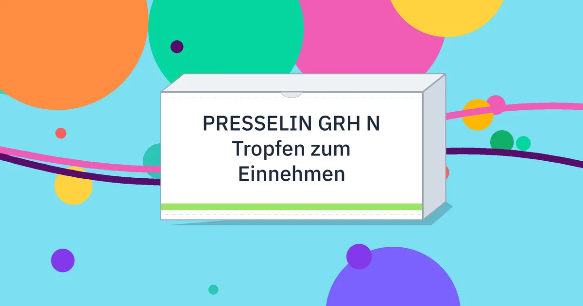 Symbolbild: Packung mit der Aufschrift PRESSELIN GRH N Tropfen zum Einnehmen (PZN 17977153) – Verfügbarkeit und Bezug in Apotheken in Frankfurt am Main