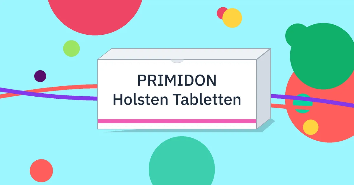 Symbolbild: Packung mit der Aufschrift PRIMIDON Holsten Tabletten (PZN 00659207) – Verfügbarkeit und Bezug in Apotheken in Frankfurt am Main