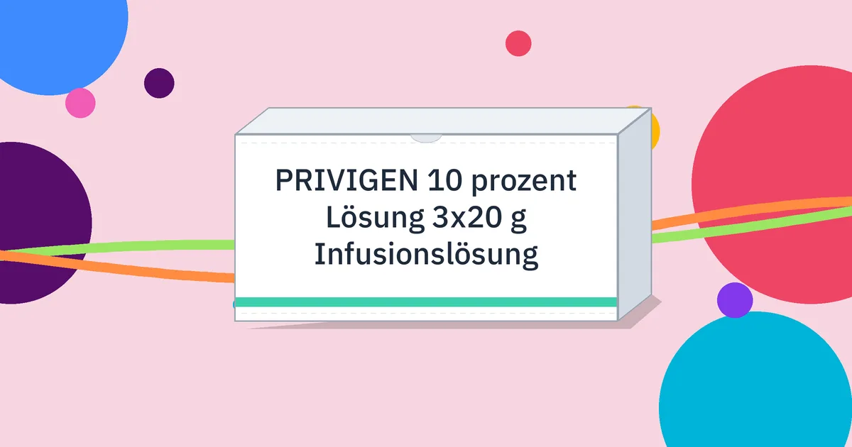 Symbolbild: Packung mit der Aufschrift PRIVIGEN 10 prozent Lösung 3x20 g Infusionslösung (PZN 11124840) – Verfügbarkeit und Bezug in Apotheken in Frankfurt am Main