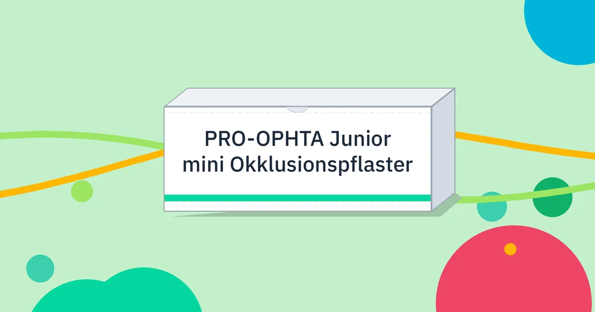 Symbolbild: Packung mit der Aufschrift PRO-OPHTA Junior mini Okklusionspflaster (PZN 12586270) – Verfügbarkeit und Bezug in Apotheken in Frankfurt am Main