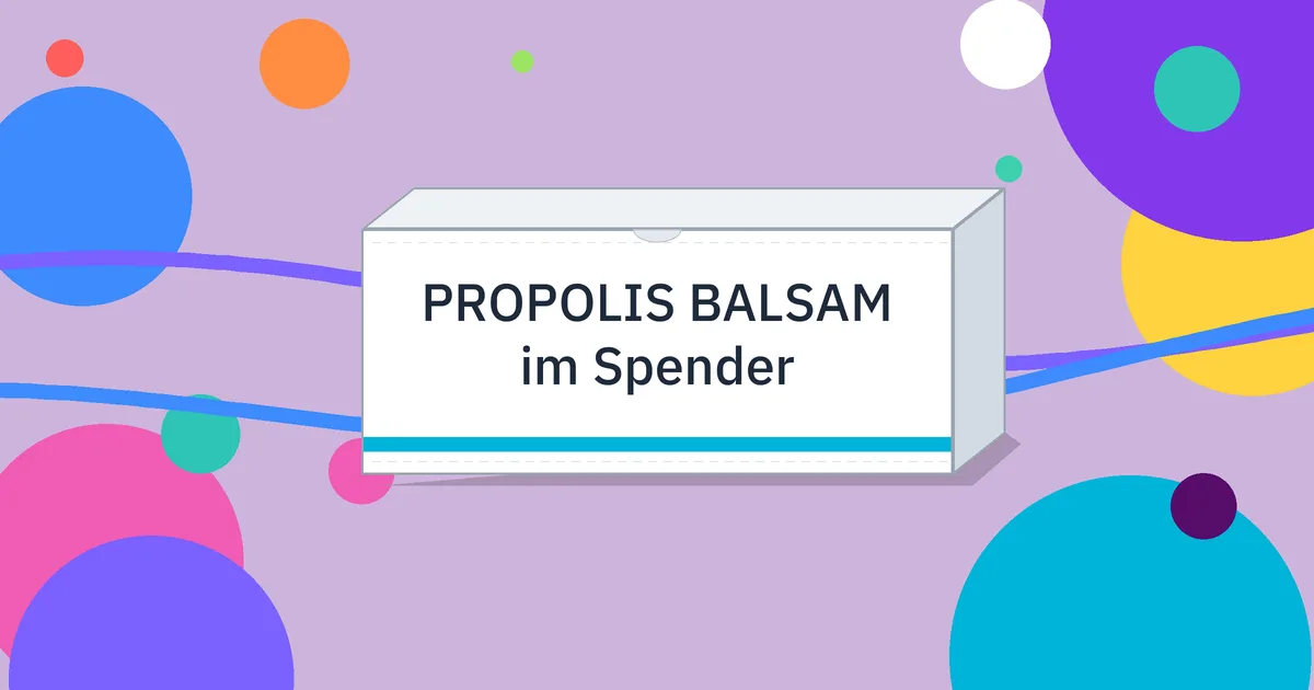 Symbolbild: Packung mit der Aufschrift PROPOLIS BALSAM im Spender (PZN 11026385) – Verfügbarkeit und Bezug in Apotheken in Frankfurt am Main