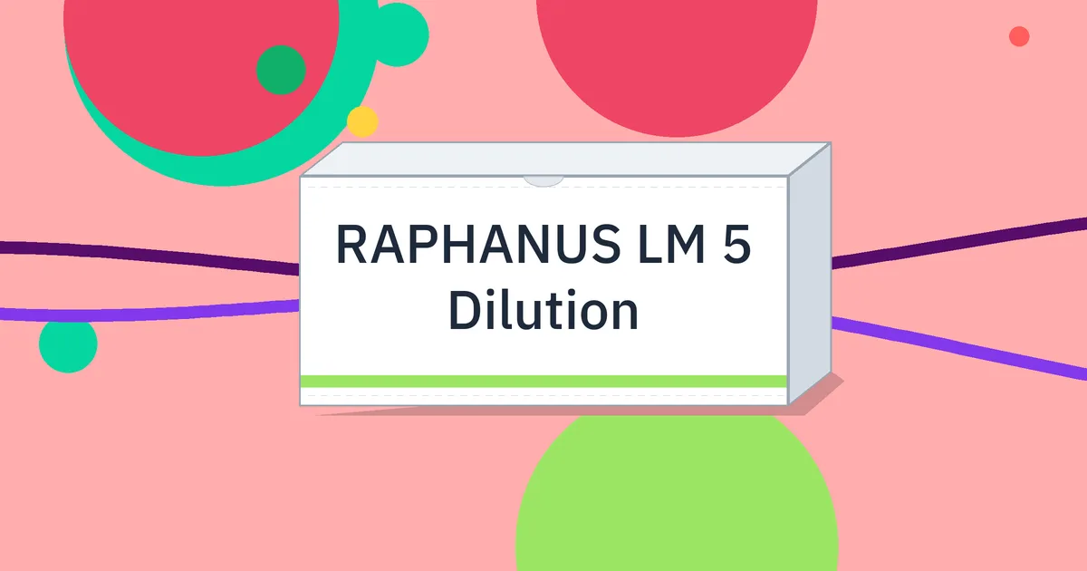 Symbolbild: Packung mit der Aufschrift RAPHANUS LM 5 Dilution (PZN 13676791) – Verfügbarkeit und Bezug in Apotheken in Frankfurt am Main