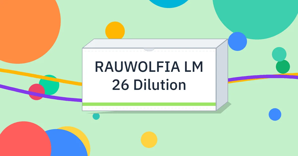 Symbolbild: Packung mit der Aufschrift RAUWOLFIA LM 26 Dilution (PZN 13046819) – Verfügbarkeit und Bezug in Apotheken in Frankfurt am Main
