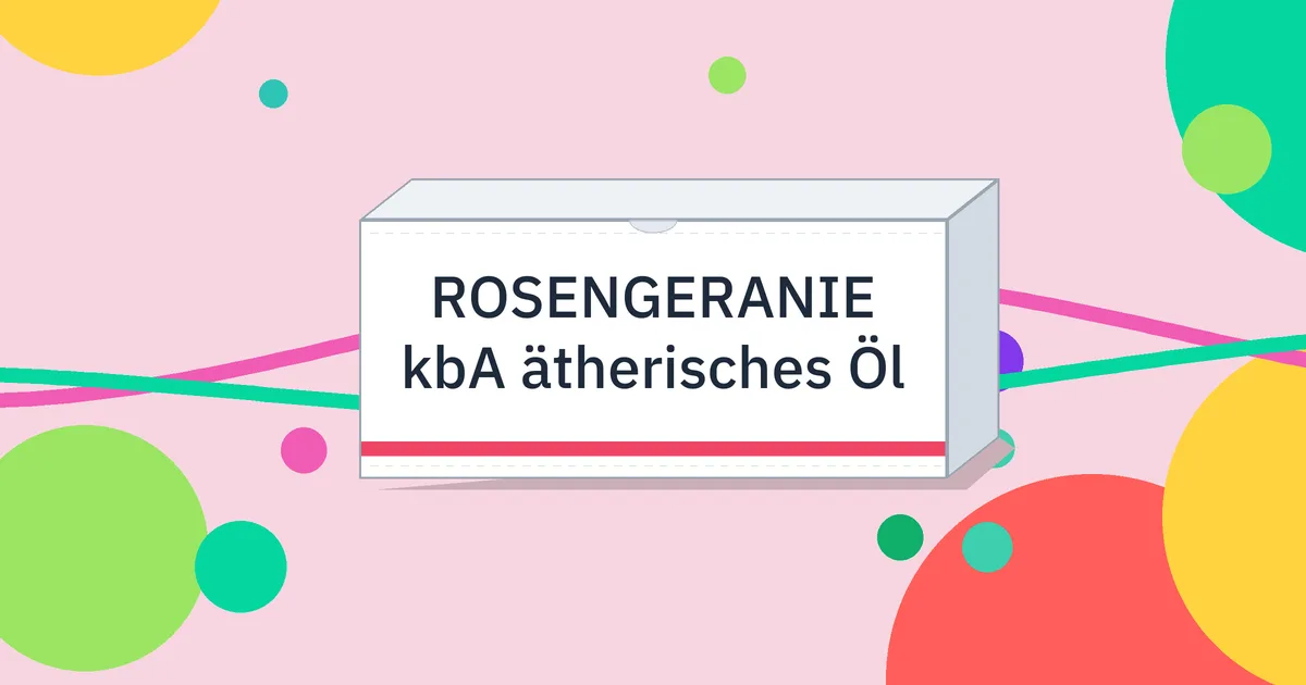 Symbolbild: Packung mit der Aufschrift ROSENGERANIE kbA ätherisches Öl (PZN 00721722) – Verfügbarkeit und Bezug in Apotheken in Frankfurt am Main
