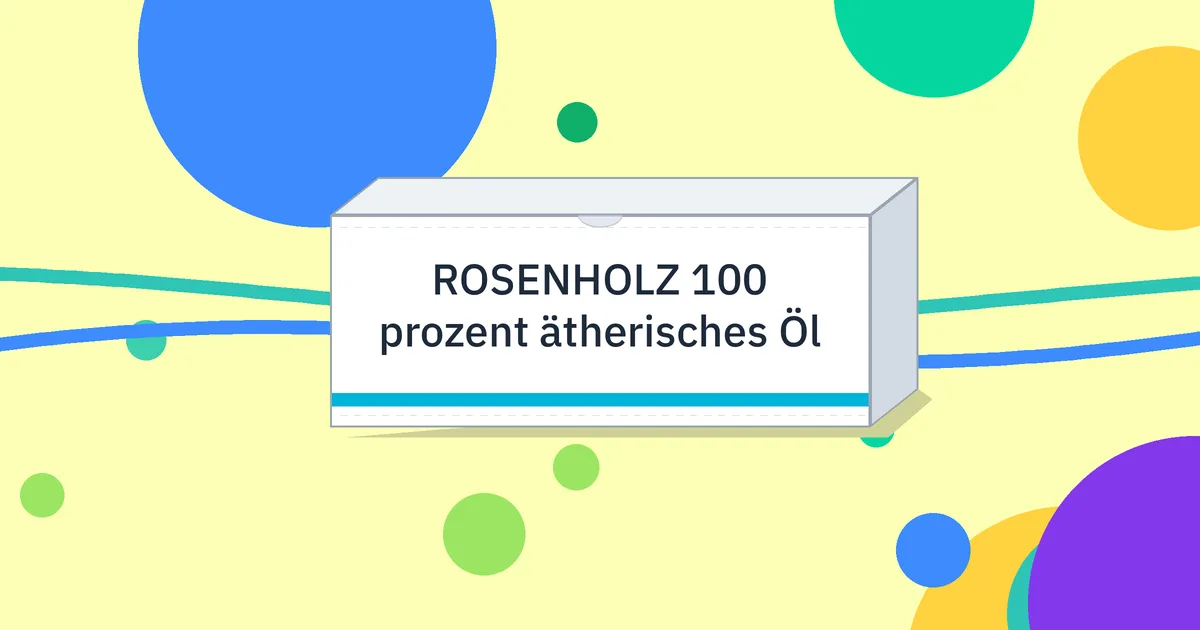 Symbolbild: Packung mit der Aufschrift ROSENHOLZ 100 prozent ätherisches Öl (PZN 07206207) – Verfügbarkeit und Bezug in Apotheken in Frankfurt am Main