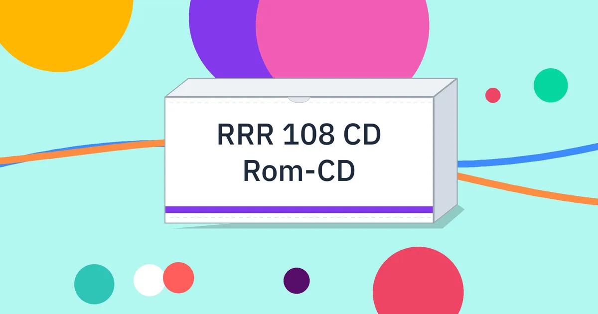 Symbolbild: Packung mit der Aufschrift RRR 108 CD Rom-CD (PZN 05975427) – Verfügbarkeit und Bezug in Apotheken in Frankfurt am Main