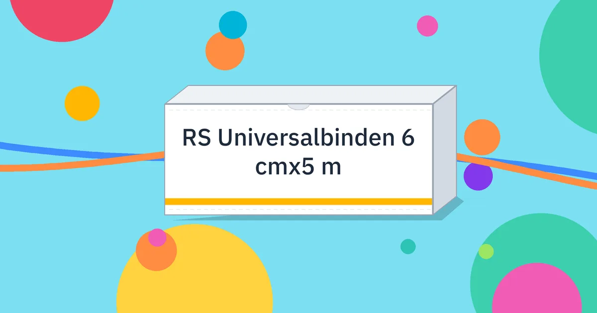 Symbolbild: Packung mit der Aufschrift RS Universalbinden 6 cmx5 m (PZN 02954761) – Verfügbarkeit und Bezug in Apotheken in Frankfurt am Main