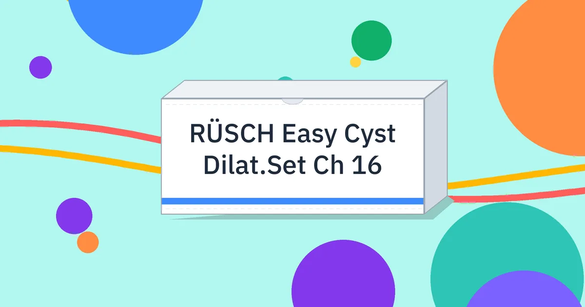 Symbolbild: Packung mit der Aufschrift RÜSCH Easy Cyst Dilat.Set Ch 16 (PZN 01570975) – Verfügbarkeit und Bezug in Apotheken in Frankfurt am Main