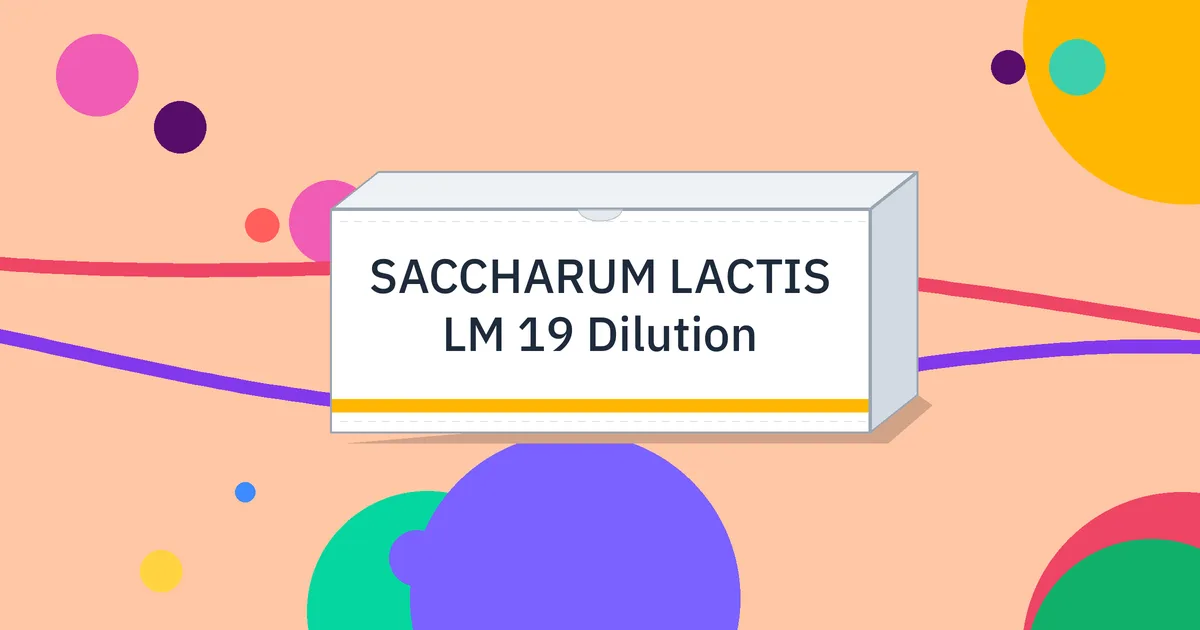 Symbolbild: Packung mit der Aufschrift SACCHARUM LACTIS LM 19 Dilution (PZN 13176806) – Verfügbarkeit und Bezug in Apotheken in Frankfurt am Main