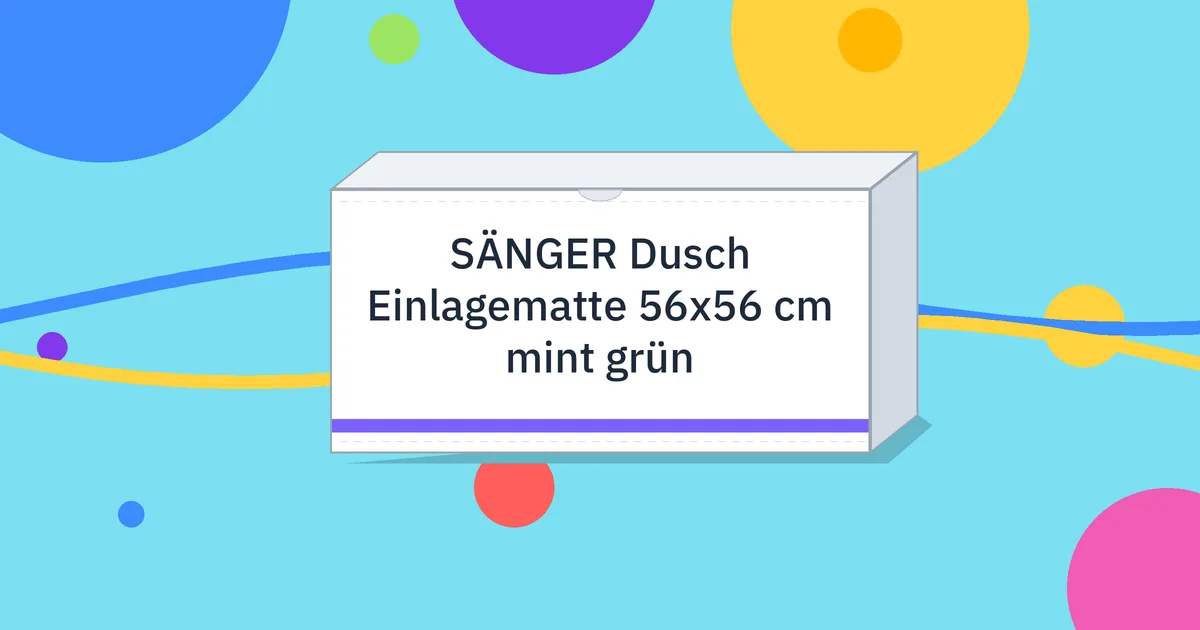 Symbolbild: Packung mit der Aufschrift SÄNGER Dusch Einlagematte 56x56 cm mint grün (PZN 01307060) – Verfügbarkeit und Bezug in Apotheken in Frankfurt am Main