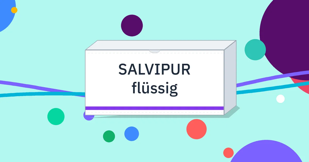 Symbolbild: Packung mit der Aufschrift SALVIPUR flüssig (PZN 09234030) – Verfügbarkeit und Bezug in Apotheken in Frankfurt am Main