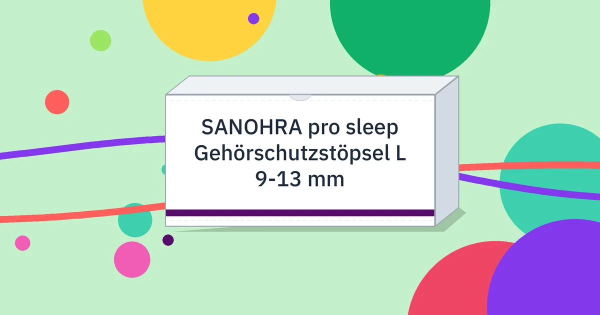 Symbolbild: Packung mit der Aufschrift SANOHRA pro sleep Gehörschutzstöpsel L 9-13 mm (PZN 19630554) – Verfügbarkeit und Bezug in Apotheken in Frankfurt am Main