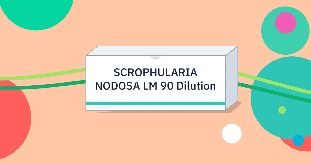 Symbolbild: Packung mit der Aufschrift SCROPHULARIA NODOSA LM 90 Dilution (PZN 13184740) – Verfügbarkeit und Bezug in Apotheken in Frankfurt am Main