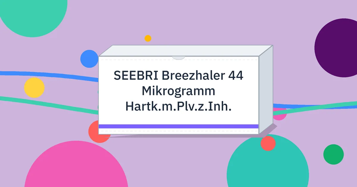 Symbolbild: Packung mit der Aufschrift SEEBRI Breezhaler 44 Mikrogramm Hartk.m.Plv.z.Inh. (PZN 09632894) – Verfügbarkeit und Bezug in Apotheken in Frankfurt am Main