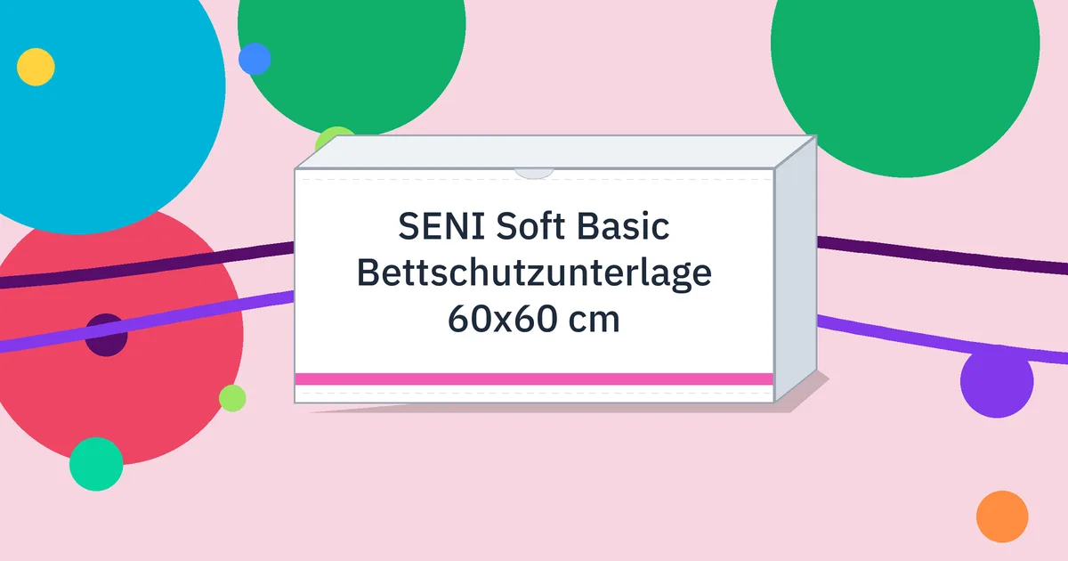 Symbolbild: Packung mit der Aufschrift SENI Soft Basic Bettschutzunterlage 60x60 cm (PZN 13725851) – Verfügbarkeit und Bezug in Apotheken in Frankfurt am Main