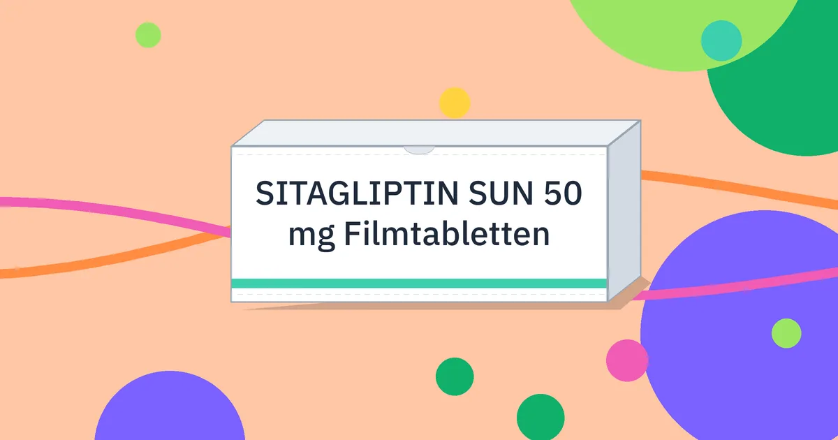 Symbolbild: Packung mit der Aufschrift SITAGLIPTIN SUN 50 mg Filmtabletten (PZN 18026997) – Verfügbarkeit und Bezug in Apotheken in Frankfurt am Main