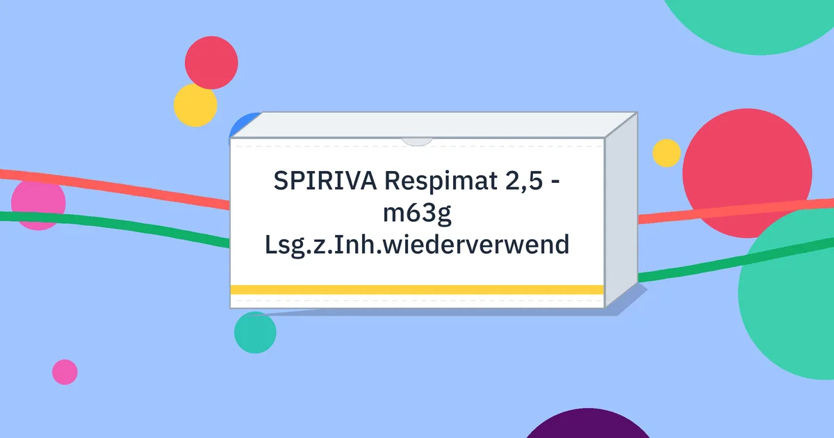 Symbolbild: Packung mit der Aufschrift SPIRIVA Respimat 2,5 -m63g Lsg.z.Inh.wiederverwend (PZN 18436577) – Verfügbarkeit und Bezug in Apotheken in Frankfurt am Main