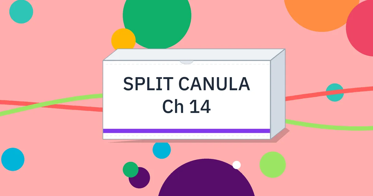 Symbolbild: Packung mit der Aufschrift SPLIT CANULA Ch 14 (PZN 16685684) – Verfügbarkeit und Bezug in Apotheken in Frankfurt am Main