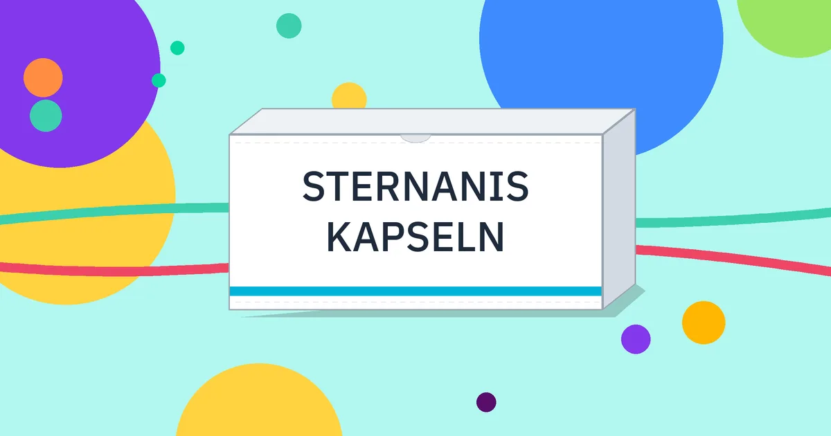 Symbolbild: Packung mit der Aufschrift STERNANIS KAPSELN (PZN 20851757) – Verfügbarkeit und Bezug in Apotheken in Frankfurt am Main