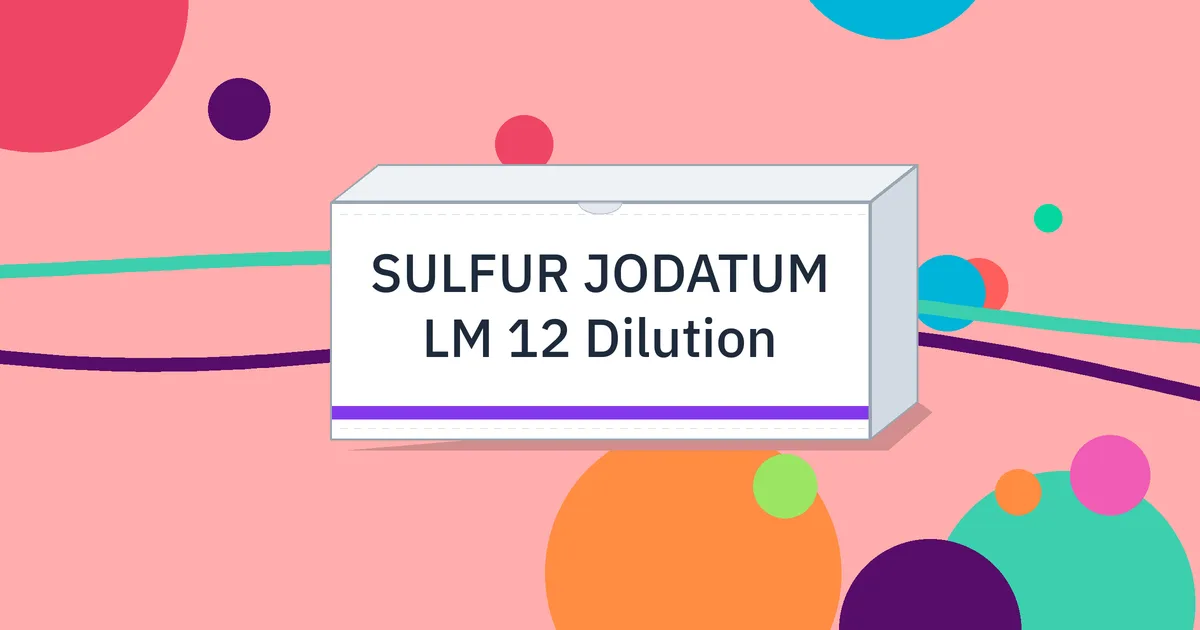 Symbolbild: Packung mit der Aufschrift SULFUR JODATUM LM 12 Dilution (PZN 08466442) – Verfügbarkeit und Bezug in Apotheken in Frankfurt am Main