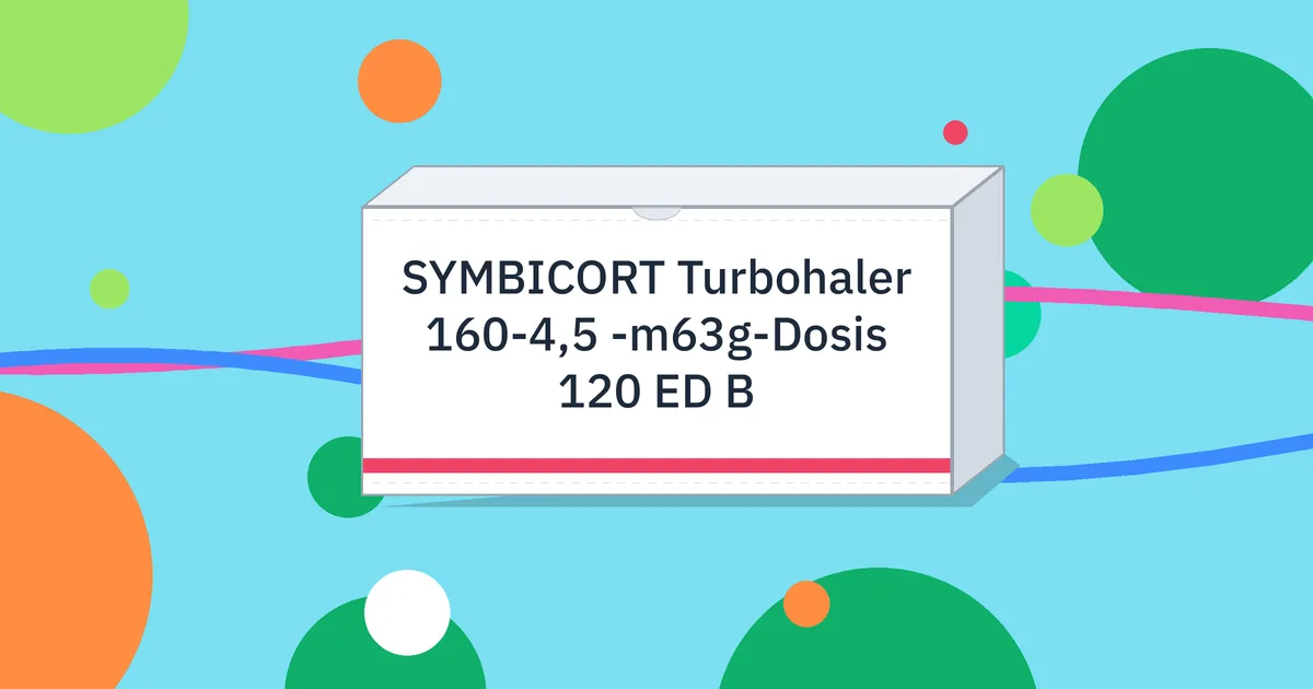 Symbolbild: Packung mit der Aufschrift SYMBICORT Turbohaler 160-4,5 -m63g-Dosis 120 ED B (PZN 07771143) – Verfügbarkeit und Bezug in Apotheken in Frankfurt am Main