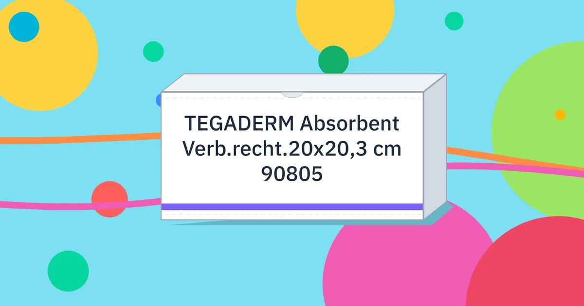 Symbolbild: Packung mit der Aufschrift TEGADERM Absorbent Verb.recht.20x20,3 cm 90805 (PZN 20130029) – Verfügbarkeit und Bezug in Apotheken in Frankfurt am Main