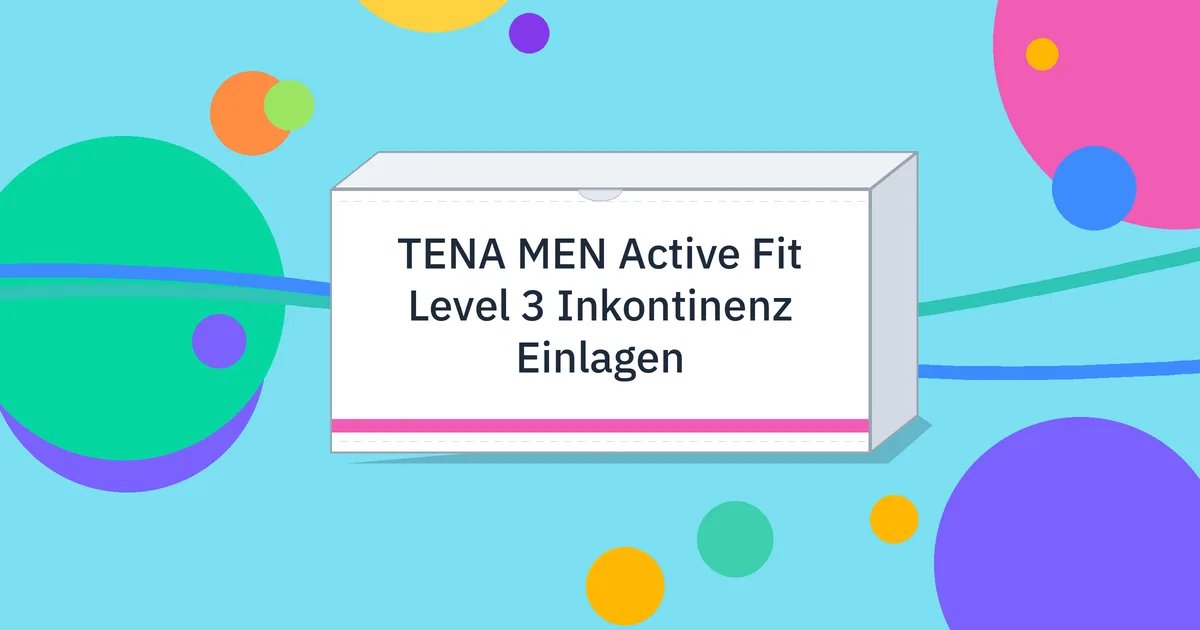 Symbolbild: Packung mit der Aufschrift TENA MEN Active Fit Level 3 Inkontinenz Einlagen (PZN 17981775) – Verfügbarkeit und Bezug in Apotheken in Frankfurt am Main