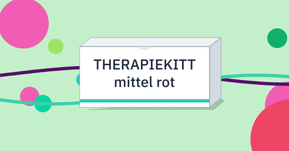Symbolbild: Packung mit der Aufschrift THERAPIEKITT mittel rot (PZN 14305200) – Verfügbarkeit und Bezug in Apotheken in Frankfurt am Main