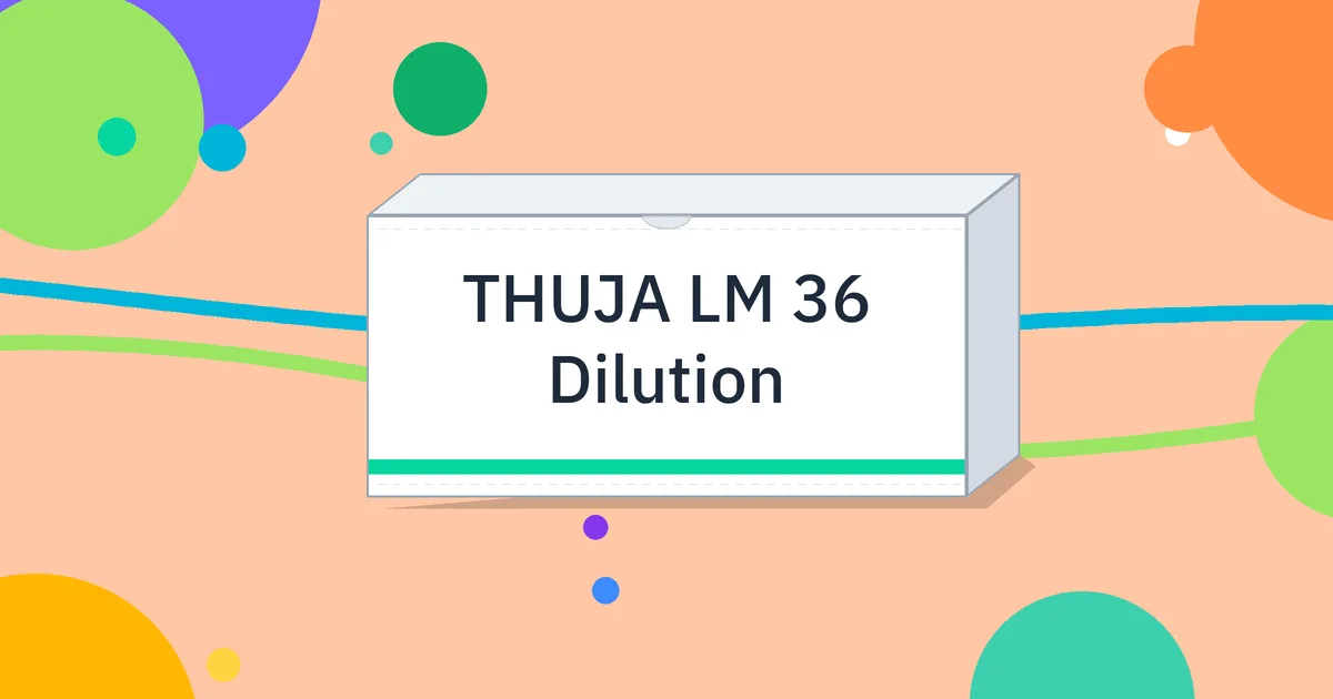 Symbolbild: Packung mit der Aufschrift THUJA LM 36 Dilution (PZN 13222274) – Verfügbarkeit und Bezug in Apotheken in Frankfurt am Main