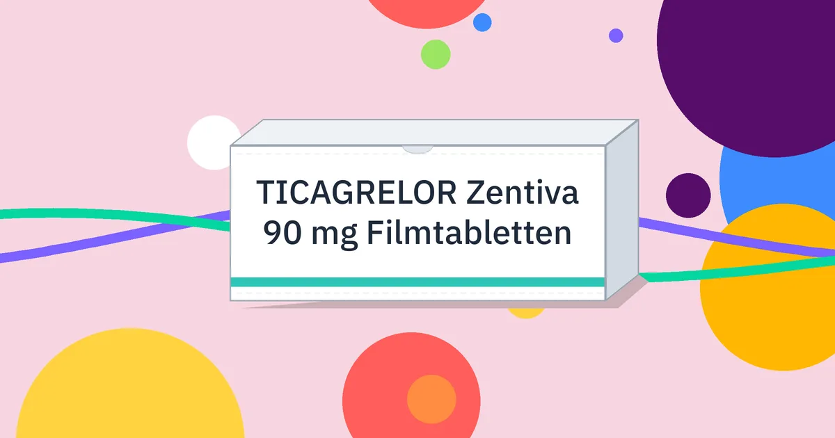 Symbolbild: Packung mit der Aufschrift TICAGRELOR Zentiva 90 mg Filmtabletten (PZN 18745321) – Verfügbarkeit und Bezug in Apotheken in Frankfurt am Main