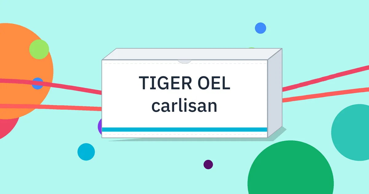 Symbolbild: Packung mit der Aufschrift TIGER OEL carlisan (PZN 10144786) – Verfügbarkeit und Bezug in Apotheken in Frankfurt am Main