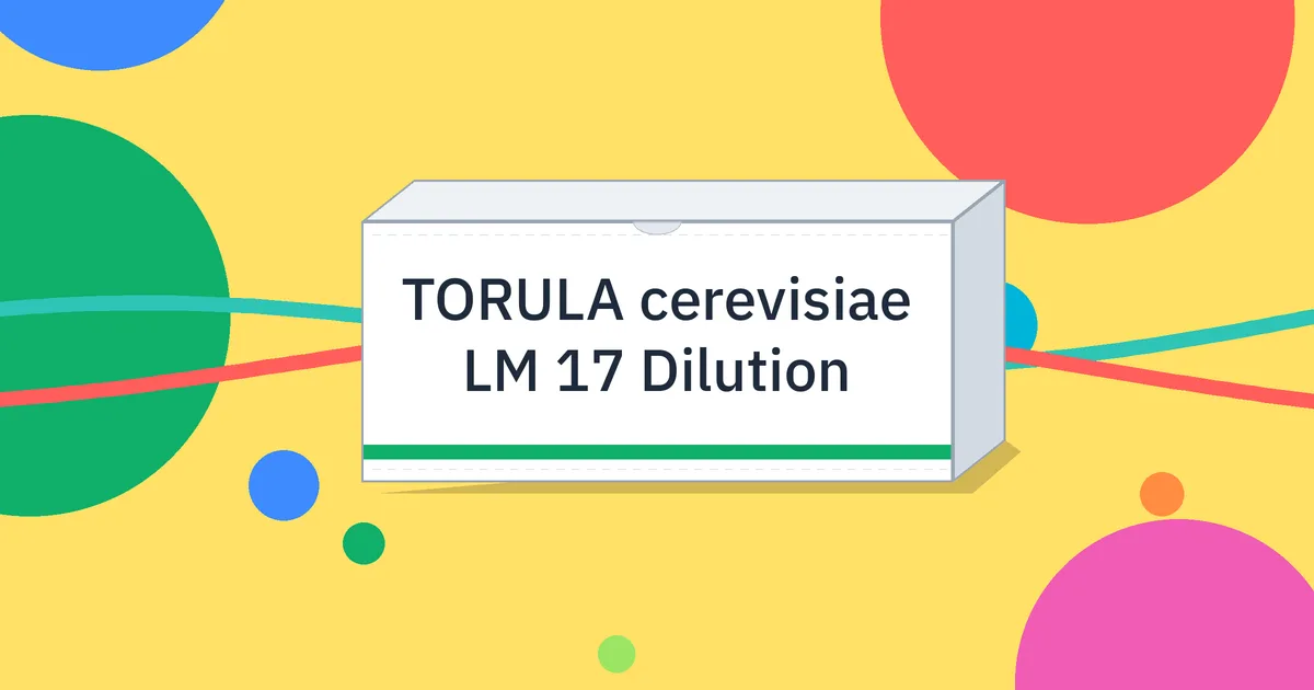 Symbolbild: Packung mit der Aufschrift TORULA cerevisiae LM 17 Dilution (PZN 13225798) – Verfügbarkeit und Bezug in Apotheken in Frankfurt am Main