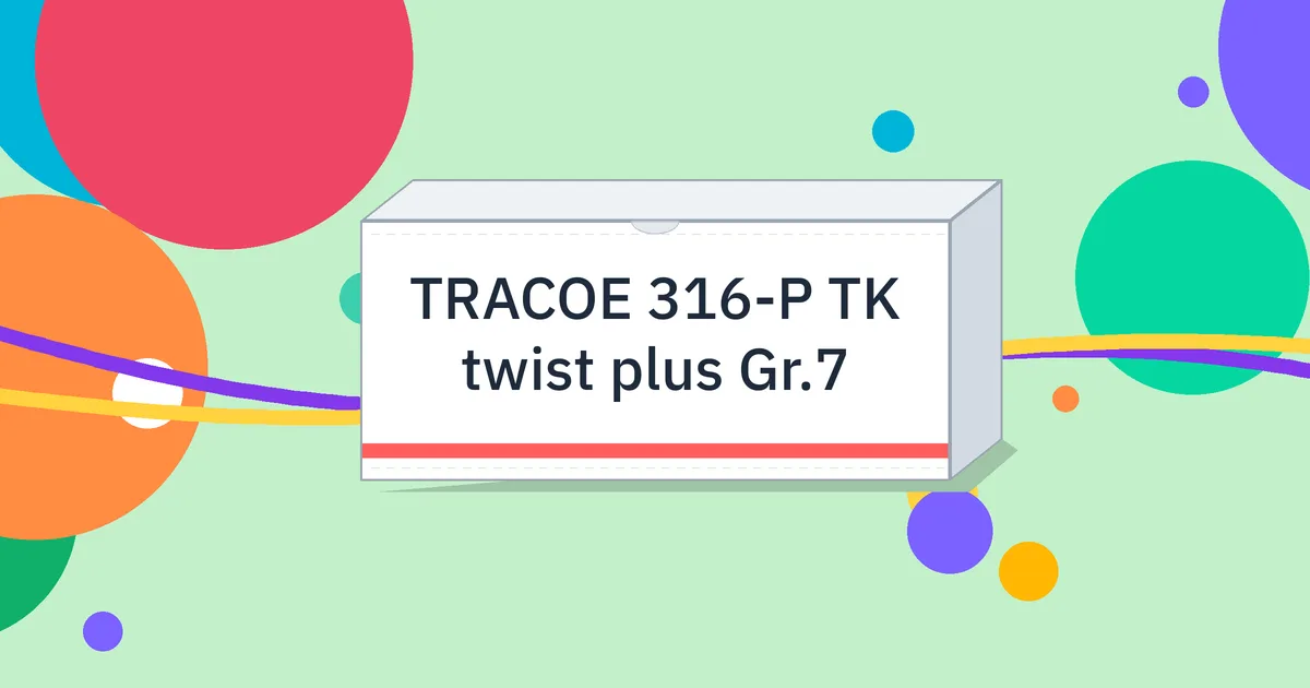 Symbolbild: Packung mit der Aufschrift TRACOE 316-P TK twist plus Gr.7 (PZN 09943944) – Verfügbarkeit und Bezug in Apotheken in Frankfurt am Main
