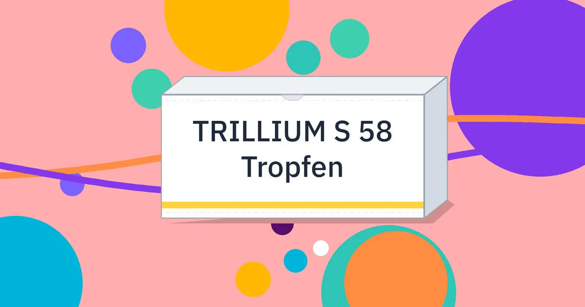 Symbolbild: Packung mit der Aufschrift TRILLIUM S 58 Tropfen (PZN 01828221) – Verfügbarkeit und Bezug in Apotheken in Frankfurt am Main