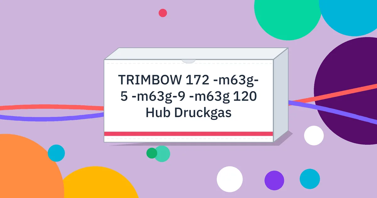 Symbolbild: Packung mit der Aufschrift TRIMBOW 172 -m63g-5 -m63g-9 -m63g 120 Hub Druckgas (PZN 19123159) – Verfügbarkeit und Bezug in Apotheken in Frankfurt am Main