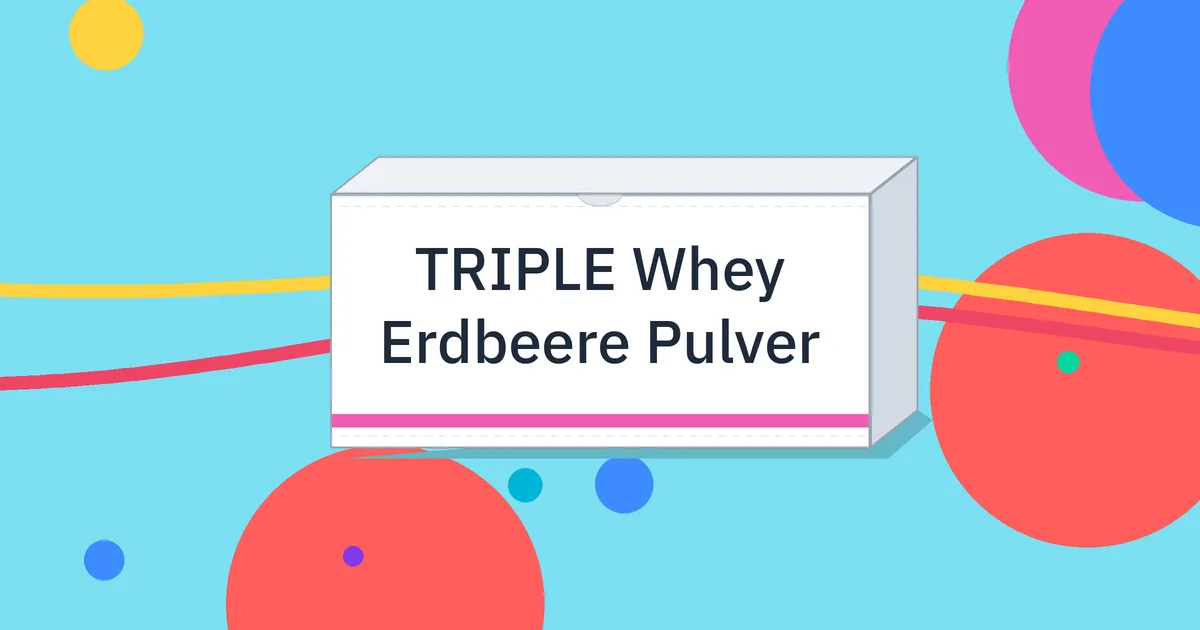 Symbolbild: Packung mit der Aufschrift TRIPLE Whey Erdbeere Pulver (PZN 10534317) – Verfügbarkeit und Bezug in Apotheken in Frankfurt am Main