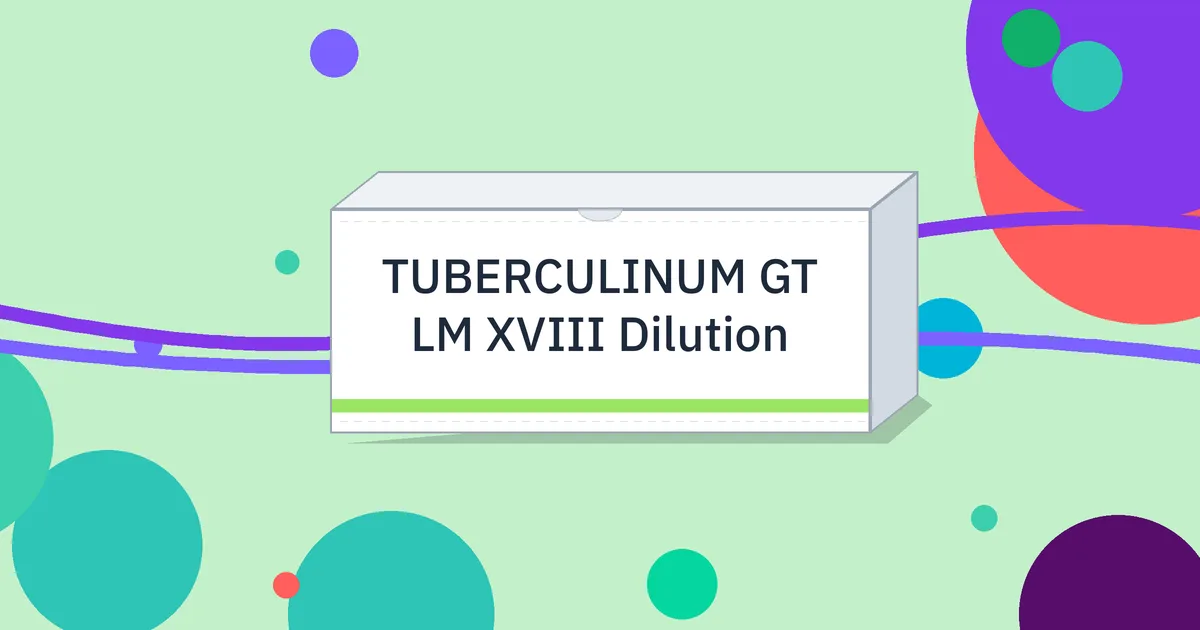 Symbolbild: Packung mit der Aufschrift TUBERCULINUM GT LM XVIII Dilution (PZN 02821712) – Verfügbarkeit und Bezug in Apotheken in Frankfurt am Main